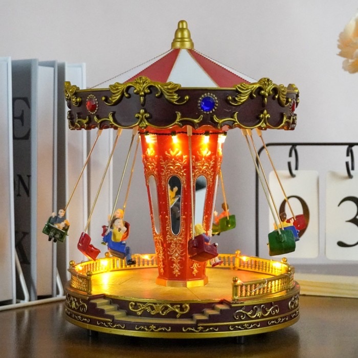 Christmas LED Musical Carousel Christmas Decorations | Shopee Malaysia