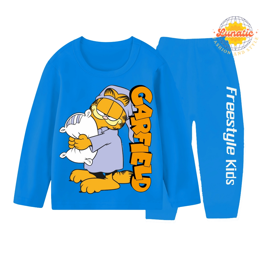Long-sleeved pajamas for boys and girls, size 1-10 years, GARFIELD ...