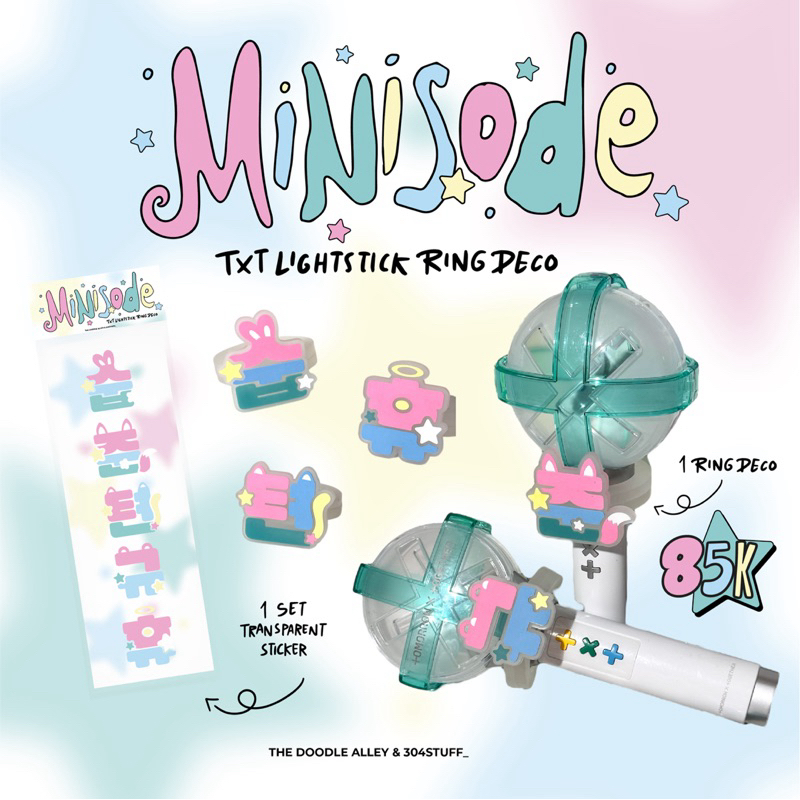 Minisode TXT Lightstick Ring Deco Fanmade Merch by The Doodle Alley ...