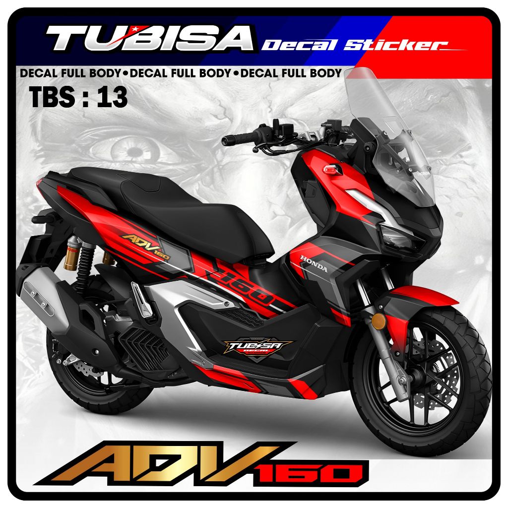 Decal Sticker Striping Full Body ADV 160 Premium Racing. Tbs.13 ...