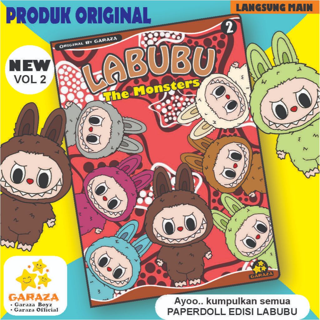 Paperdoll V.2 LABUBU THE MONSTERS FULL LAMINATED EDUCATIONAL BOOK ...