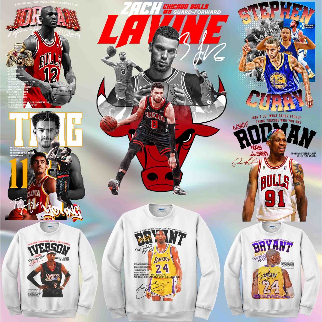 Screen PRINTING DTF STICKER SIZE A4 NBA BOOTLEG THEME | Shopee Malaysia