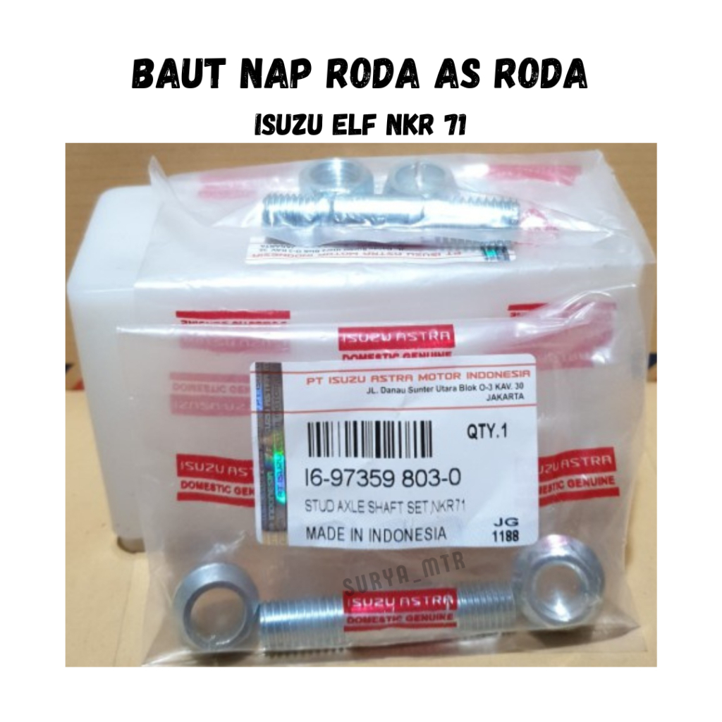 ORIGINAL ISUZU ELF NKR 71 CLIPING AXLE NAP BOLT | Shopee Malaysia