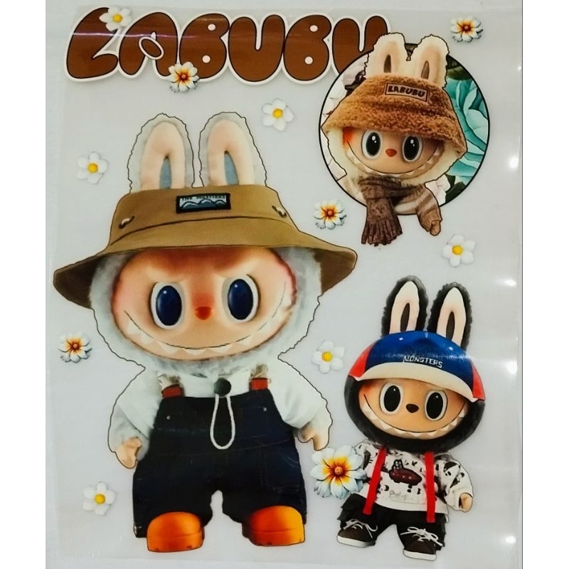 LABUBU STICKER/TBU IRON SCREEN 19X24 CM / DTF SCREEN PRINTING GOOD ...