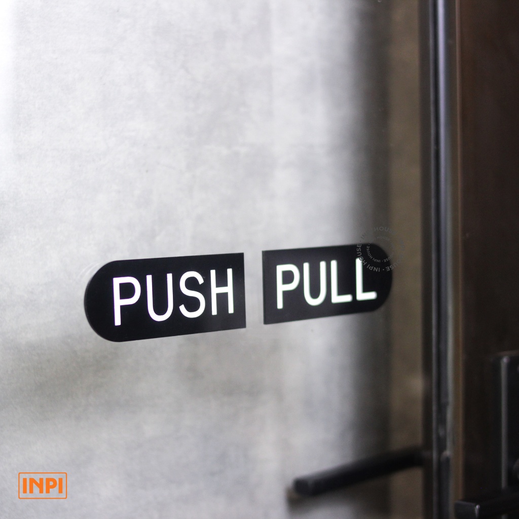 Acrylic Signage Shop Door Pull Push Sign - INPI House | Shopee Malaysia