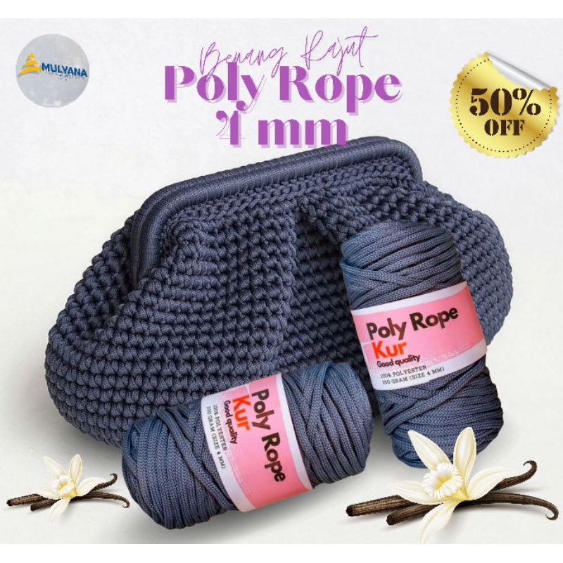 Poly ROPE Knitting Yarn/KUR ROPE 4mm 200 gram | Shopee Malaysia