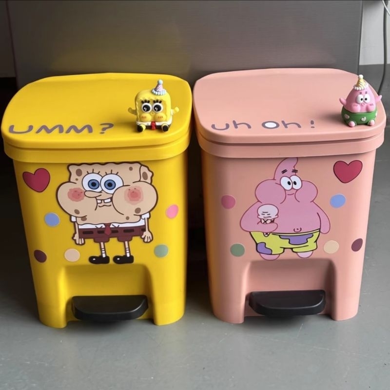 Spongebob Patrick Trashbin Motif Trash Can | Shopee Malaysia