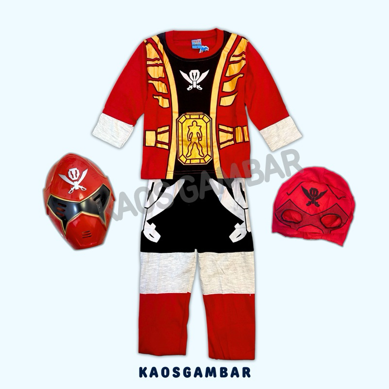 HIJAU MERAH Image T-SHIRTS - POWER RANGER BOYS COSTUME SET RED GREEN ...