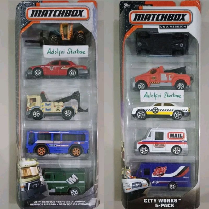 Matchbox contains 5 city service city works 5 gift pack Load Lifter ...