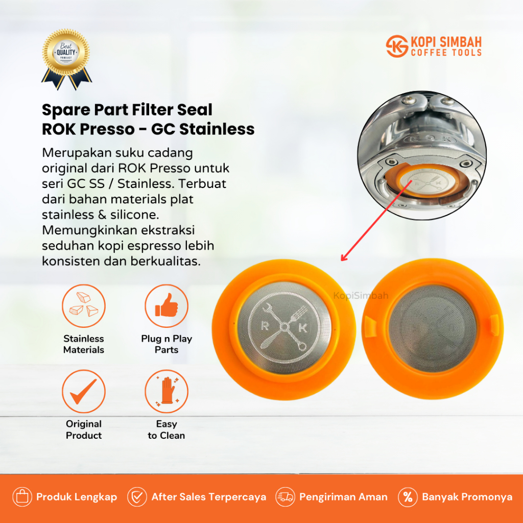 Spare Part Filter Seal New ROK Presso GC SS 2022 Competition Stainless ...