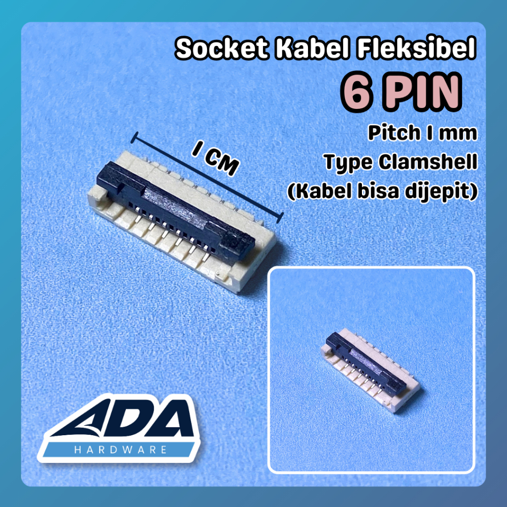 6 Pin 1 MM Flexible Cable Socket Connector Flip Clamshell Type | Shopee Malaysia