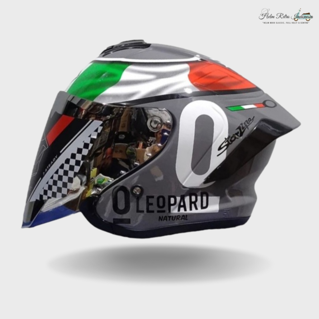 Js armor Leopard helmet half face racing sports helmet KBR Kairoz model ...