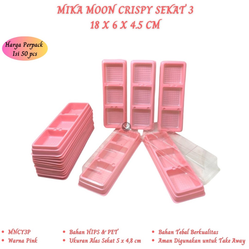 Mika Moon Crispy Box mochi Box mochi Dus mochi 18x6x4.5 50pcs-MNCY3P ...