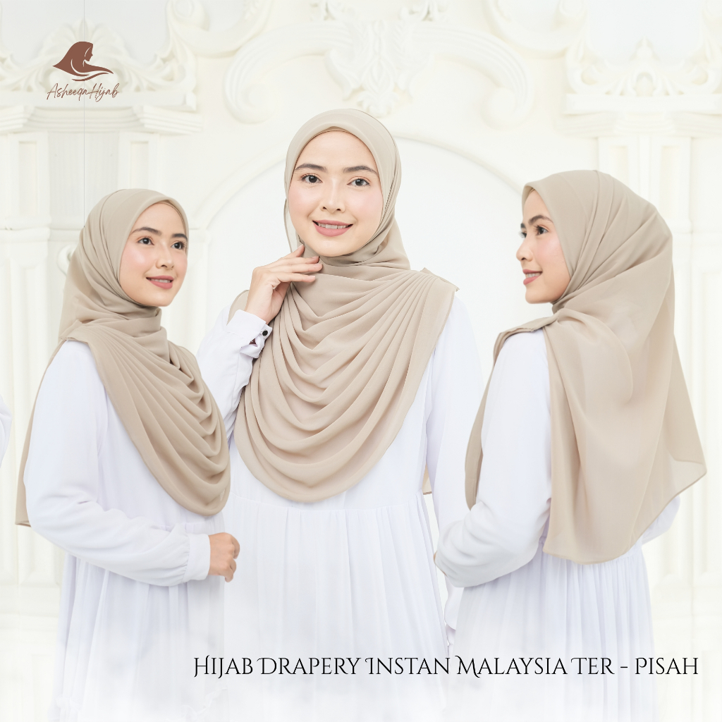 INSTANT DRAPERY HIJAB SET / WEDDING & NON WEDDING DRAPERY HIJAB ...