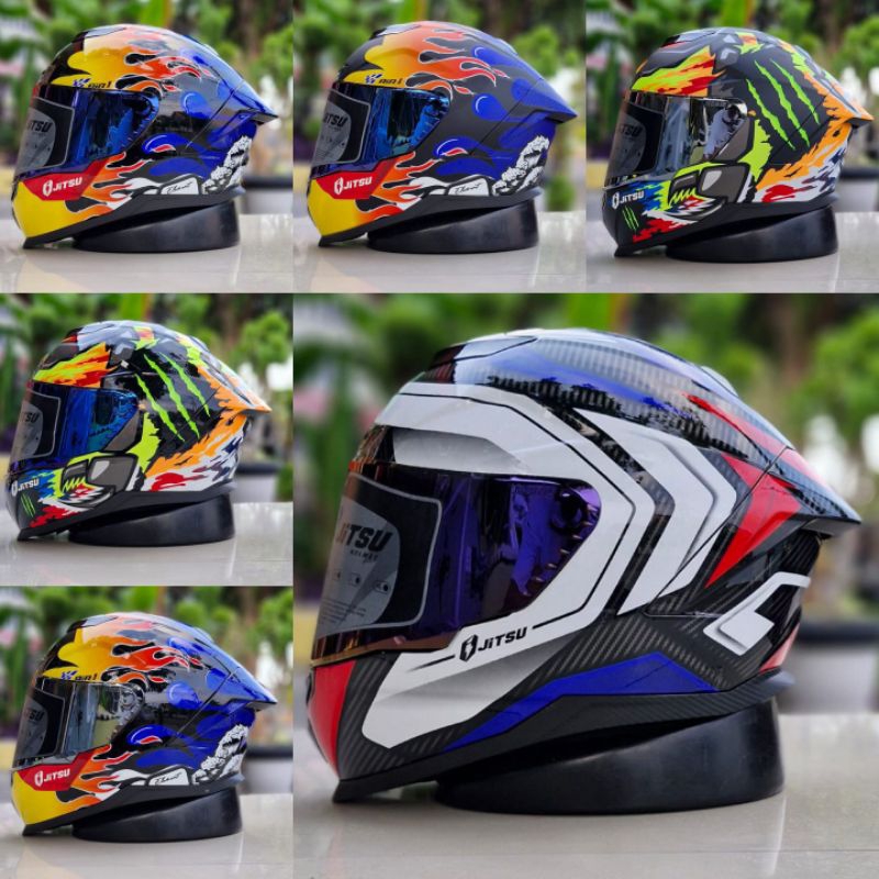 Jitsu air-1 helmet with iridium visor motif | Shopee Malaysia