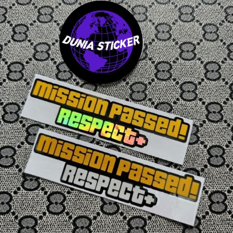 Sticker Mission Passed Respect Cutting | Shopee Malaysia