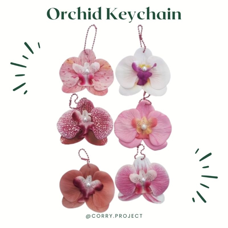 GANTUNGAN Orchid Keychain / Keychain / Bag Chain / Bag Charm / Women's ...
