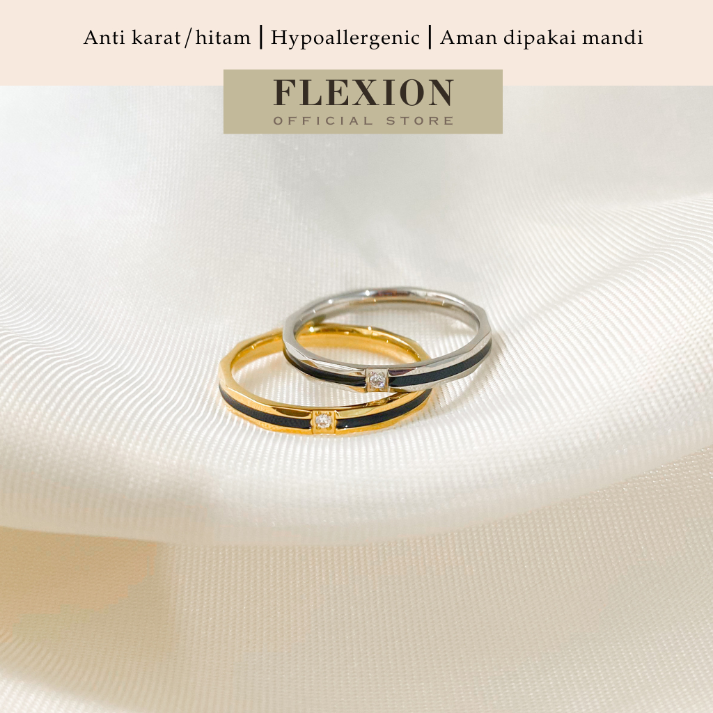 HITAM Flexion - Feli Titanium Couple Ring Stainless Steel/Black/Fade ...