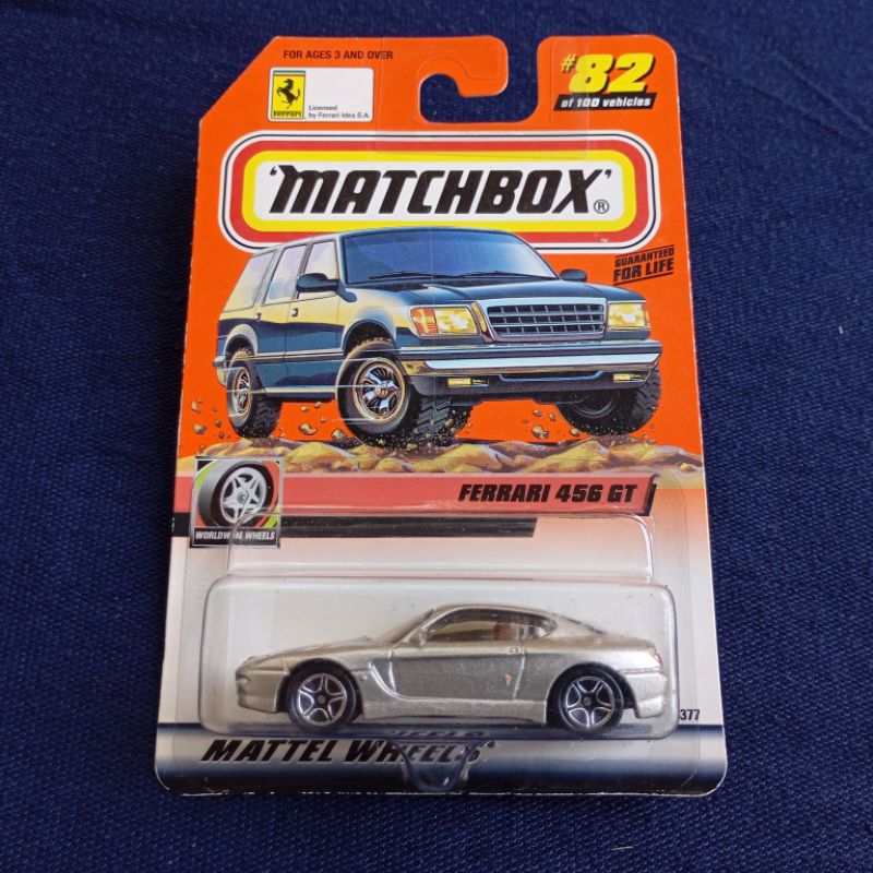 Diecast Matchbox Mbx Worldwide Wheels Ferrari 456 GT Silver | Shopee ...
