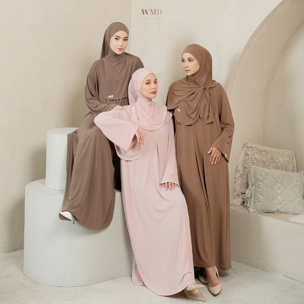 WMD Fashion - Hawa Abaya Set Loose Dress Umrah Hajj (2in1 Abaya & Hijab ...