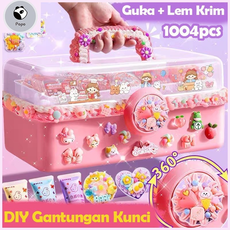 GANTUNGAN Popo DIY Keychain Set Guka Set Acrylic Custom Stickers Luca ...