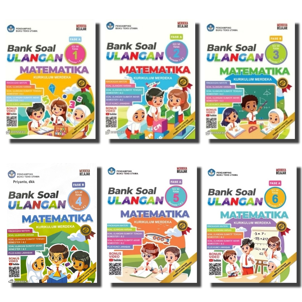Math Quiz Question Book For Grade 1 To Grade 6 SD MERDEKA Curriculum ...