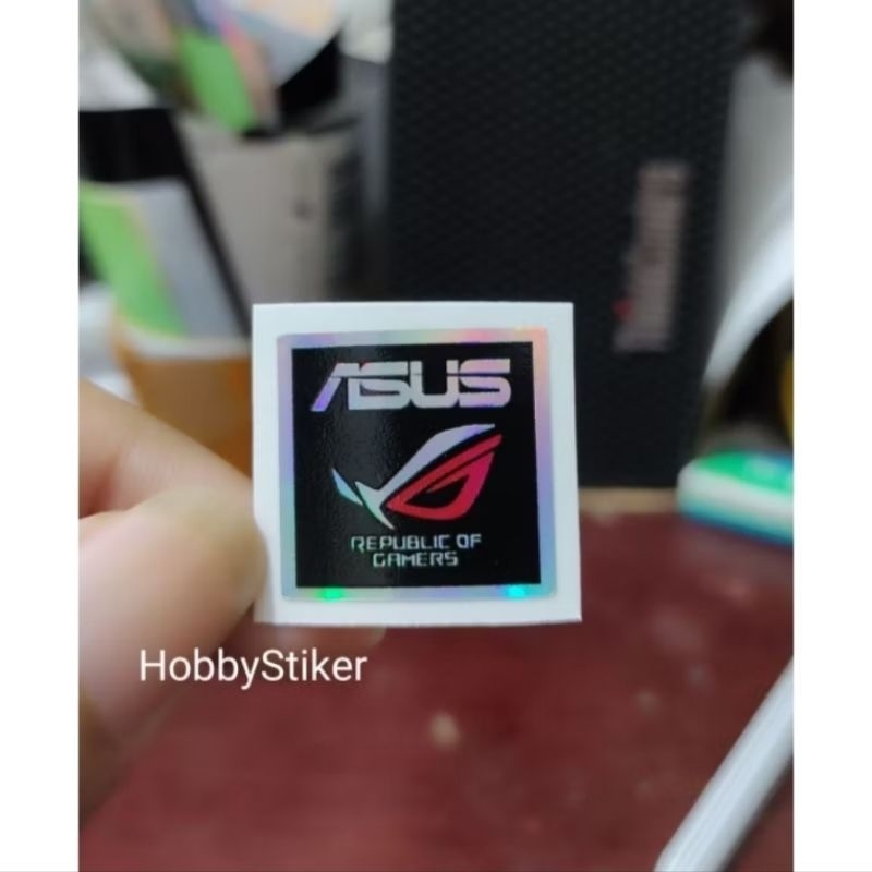 ASUS ROG republic of gamer acus sticker hologram effect box for pc ...