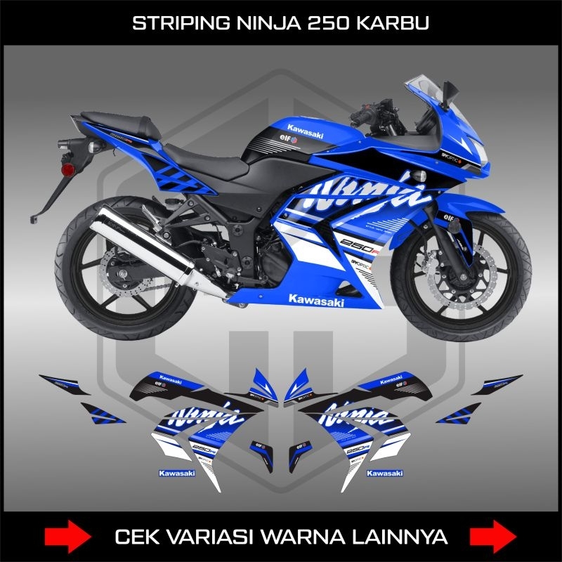 250cc Ninja Motorcycle Striping Sticker/Sticker Decal Kawasaki Ninja ...