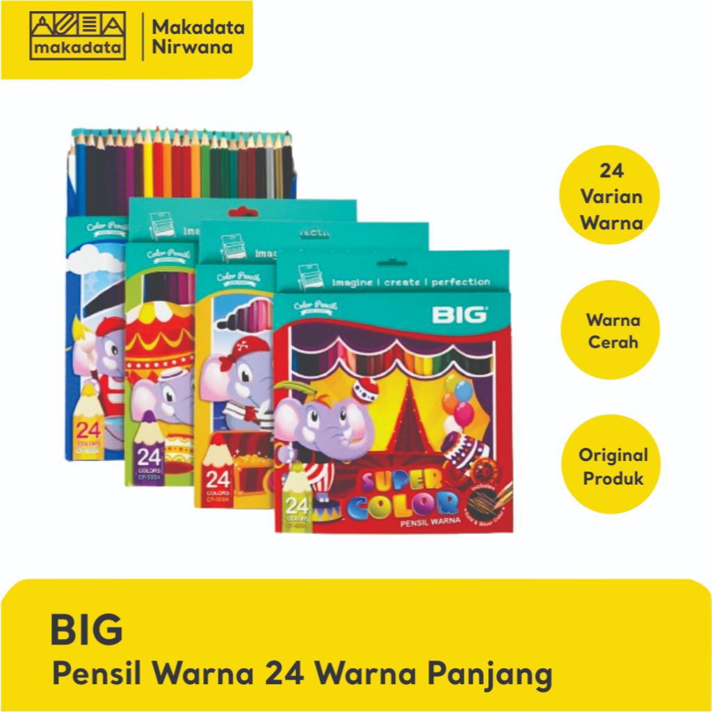Big PENCIL/COLOR PENCIL CP-5004 24 LONG COLORS (1 PCS) | Shopee Malaysia