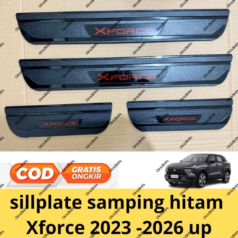 HITAM MERAH Mitsubishi Xforce X force 2023 2024 2025 side sillplate ...