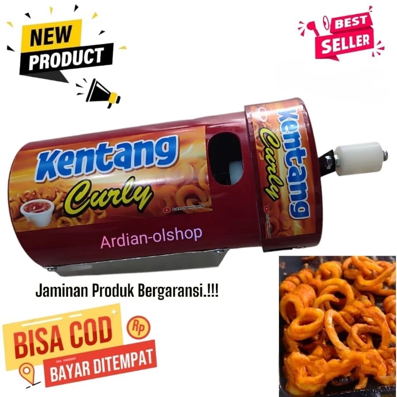 MESIN Viral potato Curly Tool And spiral potato Machine potato Curly ...