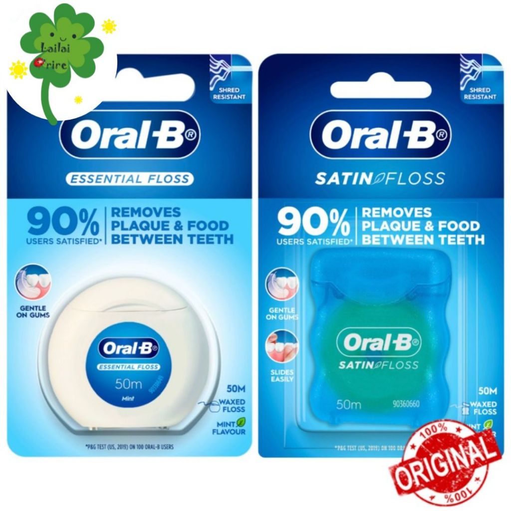 Oral B Oral-B Essential Waxed Dental Mint / Satin Floss - Dental Floss ...