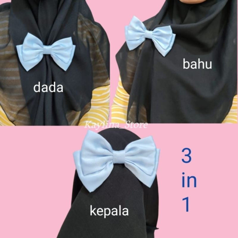 Hijab brooch / satin ribbon hijab pin for shoulders and heads | Shopee ...
