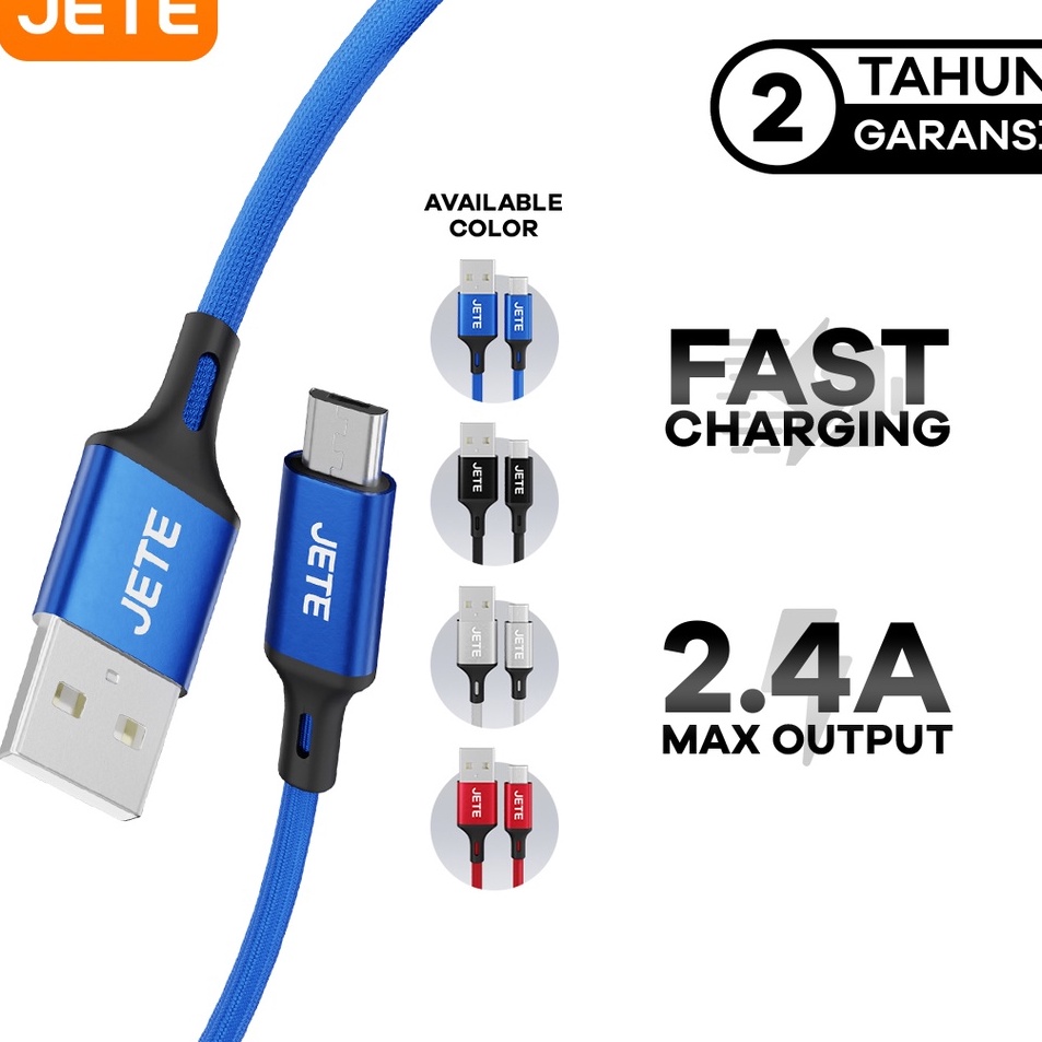 Usb Cable Micro Fast Charging JETE Spark 2-year Official Warranty ...