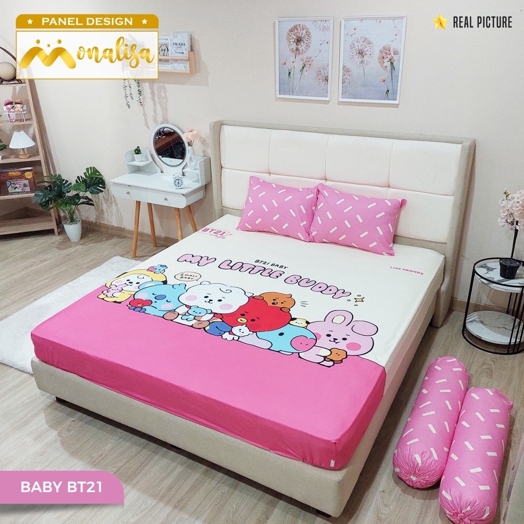 MONALISA - PREMIUM PANEL BED SHEET SET 90/100/120/140/160/180 BTS BABY ...