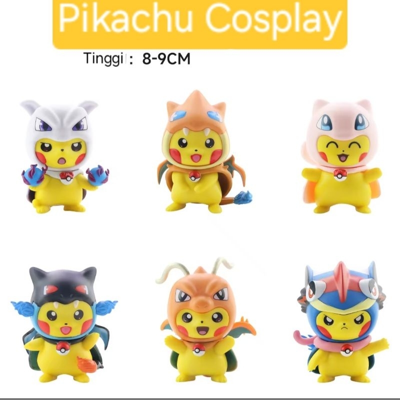 Pokemon Chibi Cosplay Pikachu Figure Collection | Shopee Malaysia