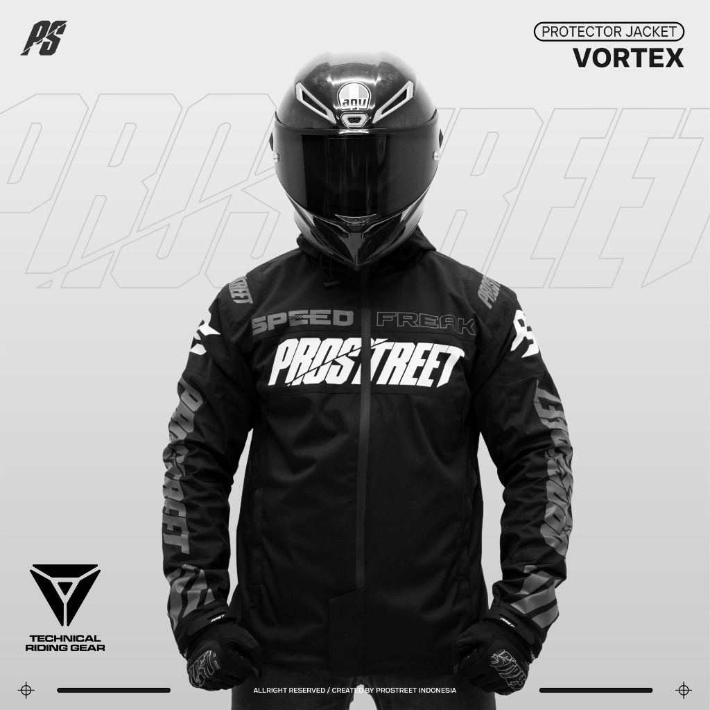 Prostreet Vortex Black Motorcycle Jacket | Shopee Malaysia