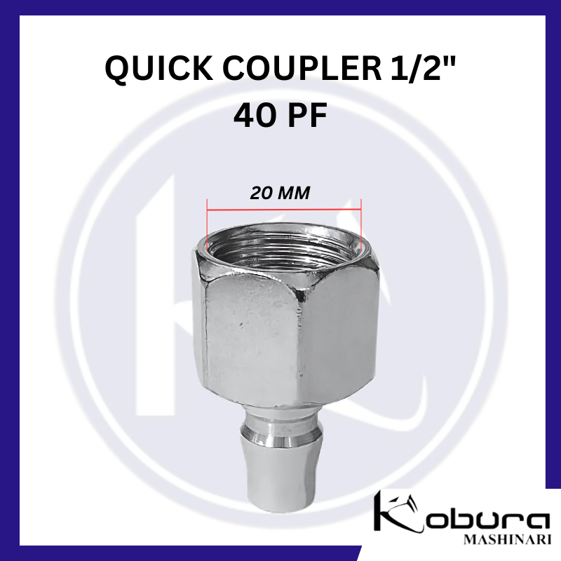Quick Coupler 40 PF Coupler Connector Female Thread in 1/2" Inch ...