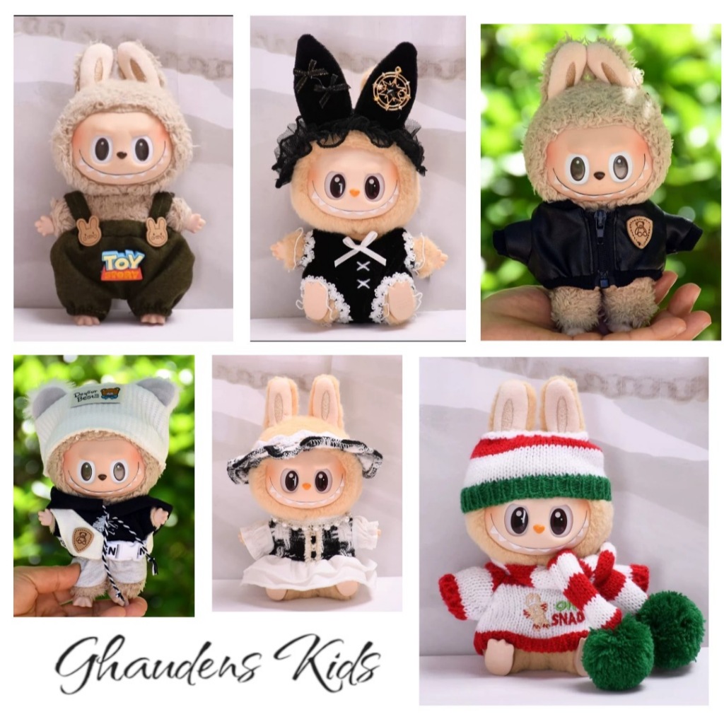Labubu Macaron Clothes/Costumes 17cm Labubu Clothes Casual Character ...