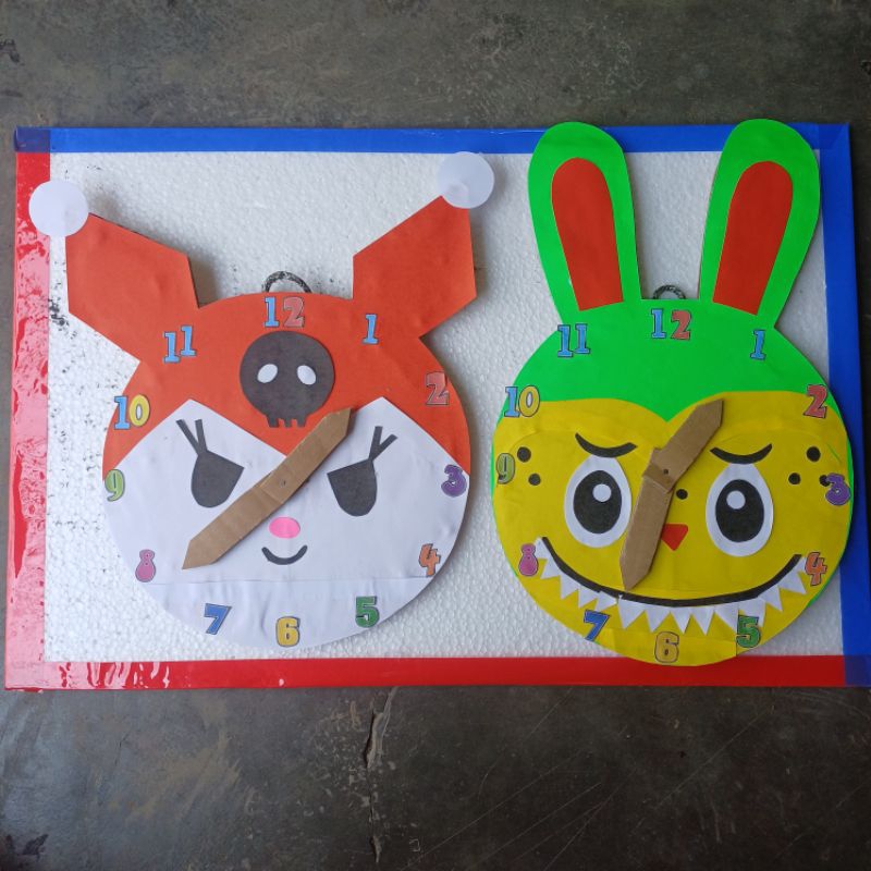 Labubu cardboard wall clock crafts can request themes | Shopee Malaysia