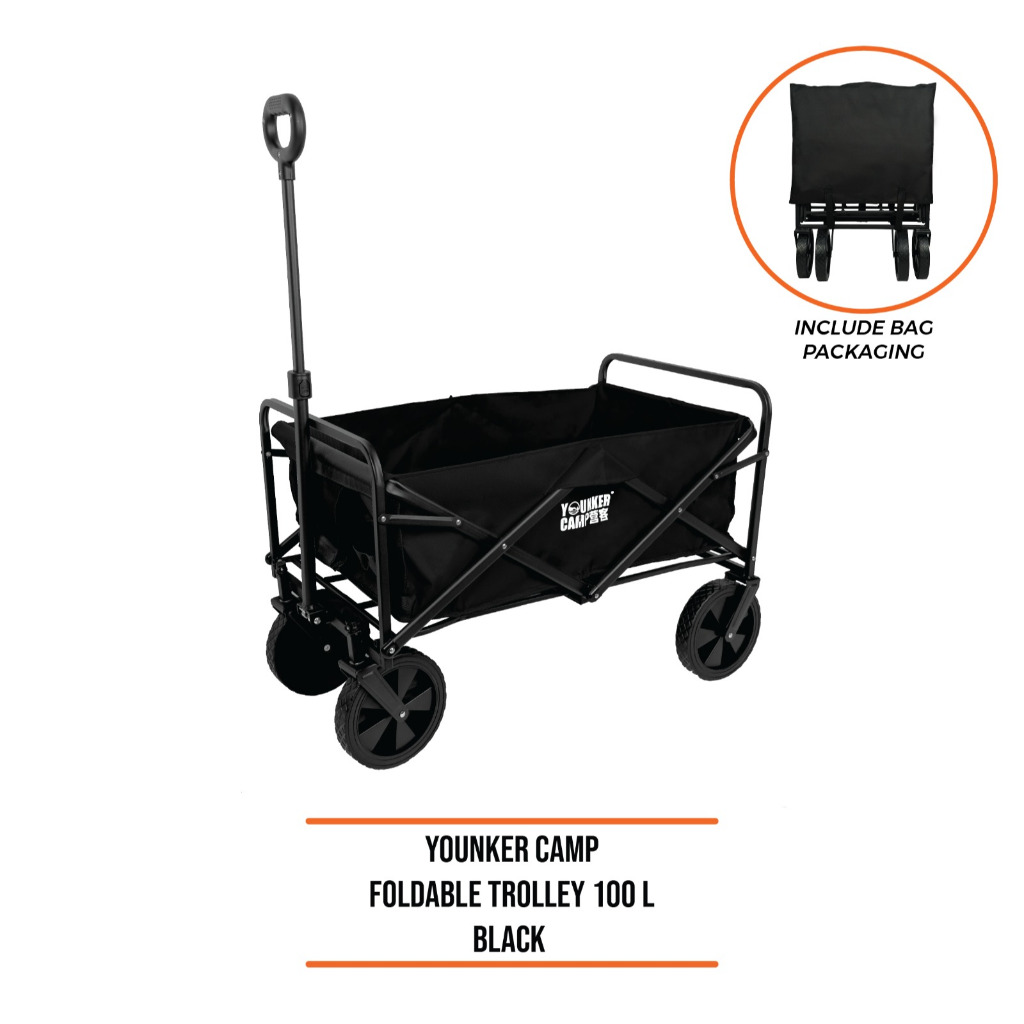 Younker Camp Foldable Trolley 100L/ Camping Trolly | Shopee Malaysia