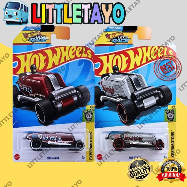 MERAH Hot Wheels Mo Stash Red Silver Ash Car Mustache Racing Hot Rod ...
