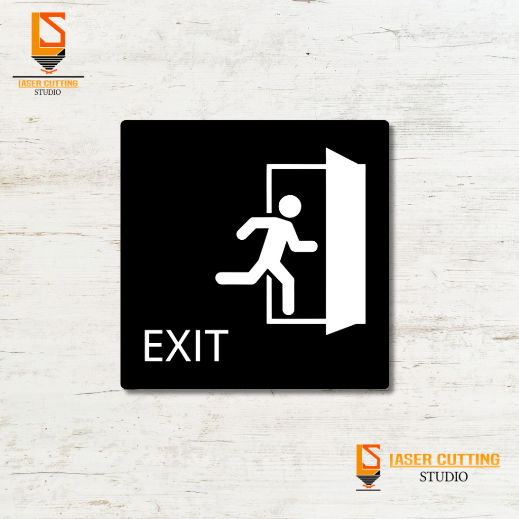 Exit Sign Board Acrylic Indicator Exiting Direction | Shopee Malaysia