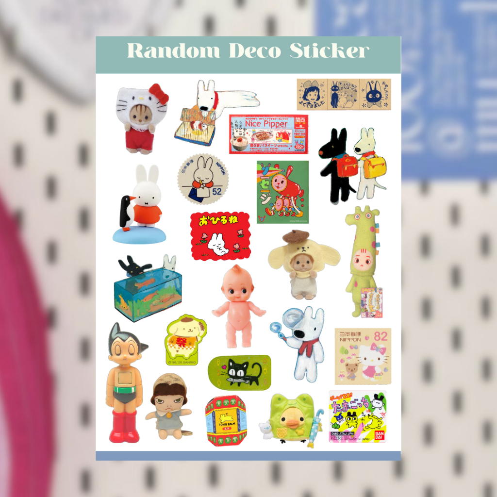 Cute RANDOM DECO STICKER SHEET / CUTE KAWAII DECO STICKER VINTAGE RETRO ...