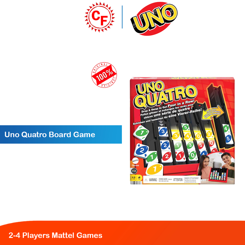Uno Quatro Board Game 2-4 Players Mattel Games | Shopee Malaysia