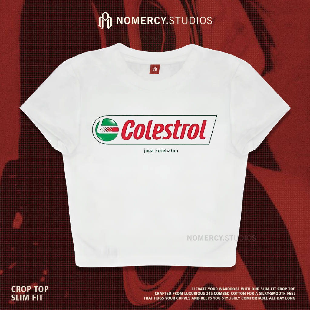 KATUN PUTIH Numbercy.studios - CROP TOP COLESTROL CHOLESTEROL PLESETAN ...