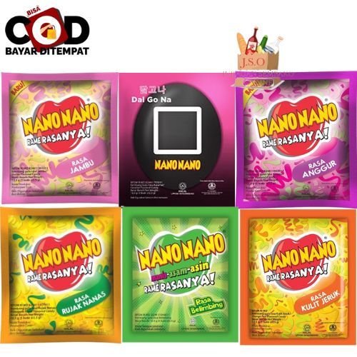 (JSO) Nano Nano Candy Fruit Sweets Nanonano Candy 12.5gr Old School ...