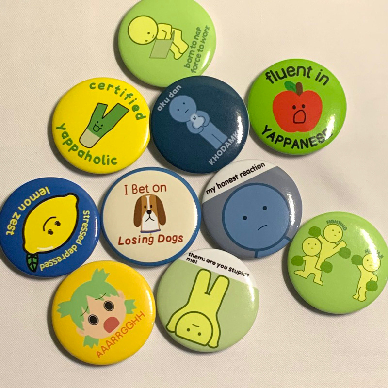 Silly button pin by gyussance | Shopee Malaysia