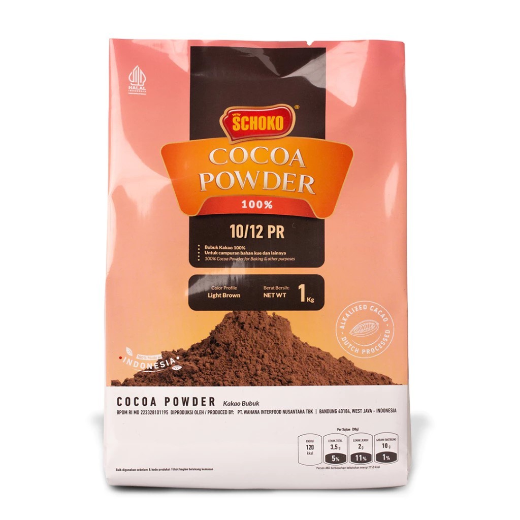 Schoko PR Cocoa Powder (Low Fat Chocolate Powder 10/12) 1Kg Packaging ...