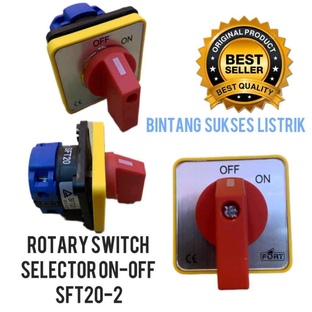 Original Selector Switch 2 Position ON-OFF 3P SFT20-2-3 Selector Switch ...